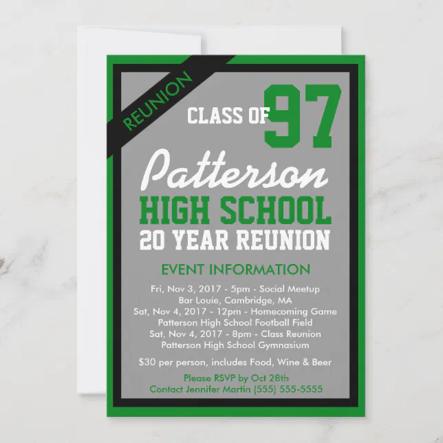 Create Your Own Class Reunion Invitation | Zazzle