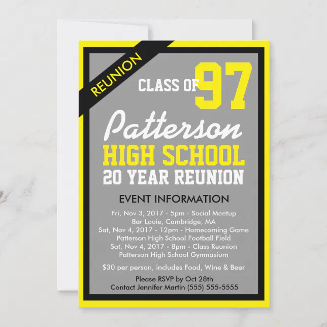 Create Your Own Class Reunion Invitation | Zazzle