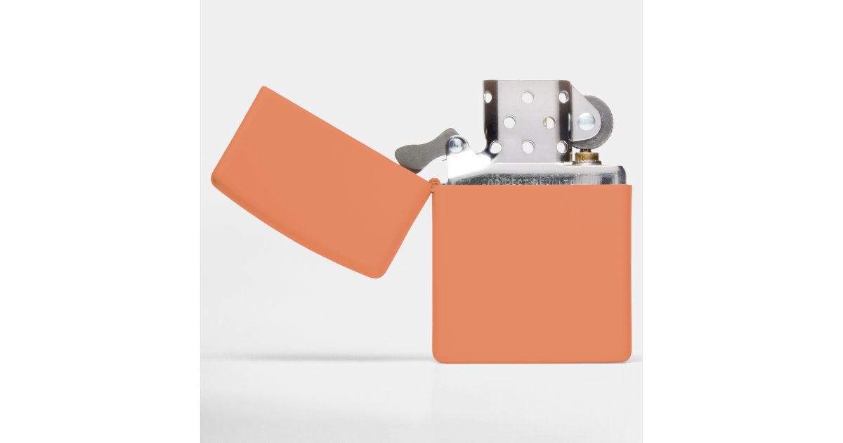 Create Your Own Classic Orange Matte Zippo® Zippo Lighter | Zazzle