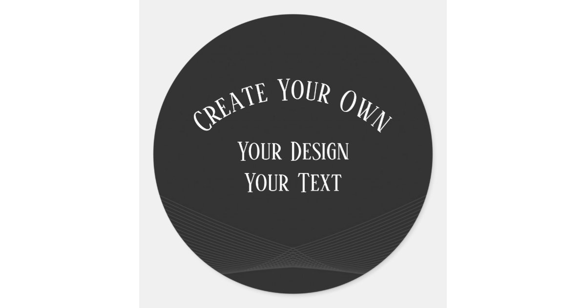 Create Your Own Classic Round Sticker | Zazzle