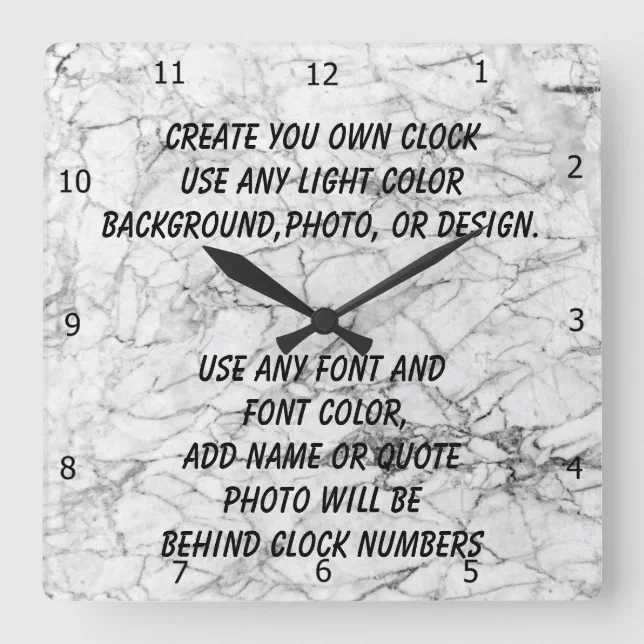 CREATE YOUR OWN CLOCK | Zazzle