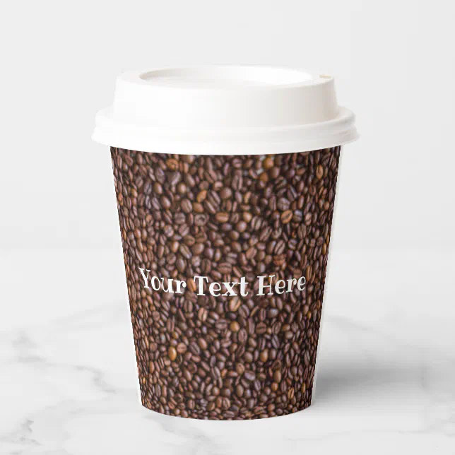 Create Your Own Coffee Beans Pattern Paper Cups | Zazzle