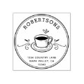 Create Your Own | Coffee Cup Return Address Rubber Stamp | Zazzle