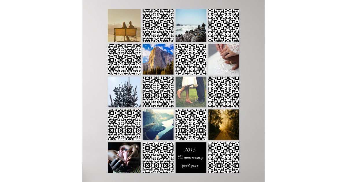 Create Your Own Collage Photos Template Custom Poster | Zazzle