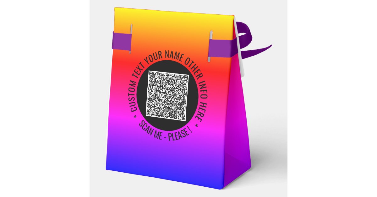 Create Your Own Color QR Code Favor or Gift Boxes | Zazzle