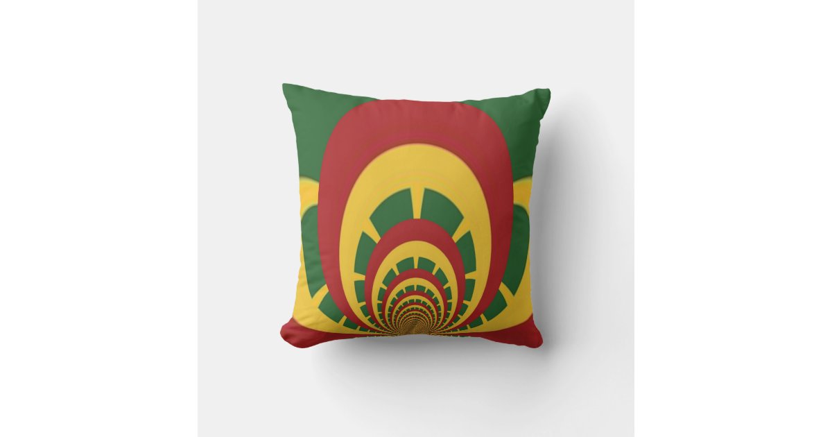 Create Your Own Colorful Rasta Colors Home Décor Throw Pillow | Zazzle