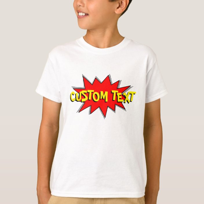 Create Your Own Comic Book Sound Effect Bubble T-Shirt | Zazzle.com