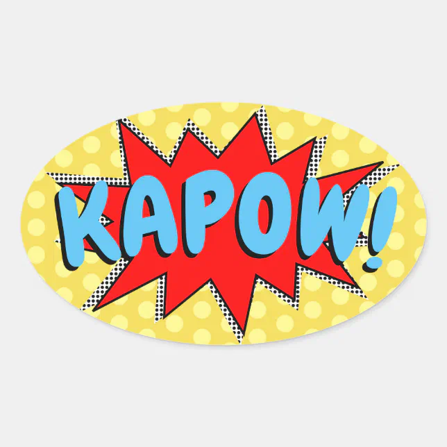 Create Your Own Comic Book Sound Effects Oval Sticker | Zazzle