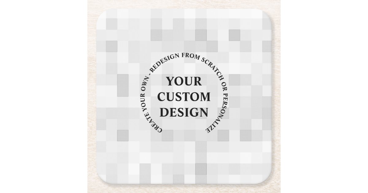 Create Your Own Completely Custom Square Paper Coaster | Zazzle