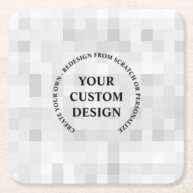 Create Your Own Completely Custom Square Paper Coaster | Zazzle