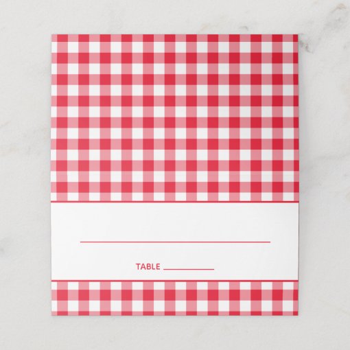 Create Your Own Country Gingham Place Card | Zazzle