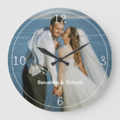 Create Your Own Couple Name Wedding Photo Large Clock | Zazzle