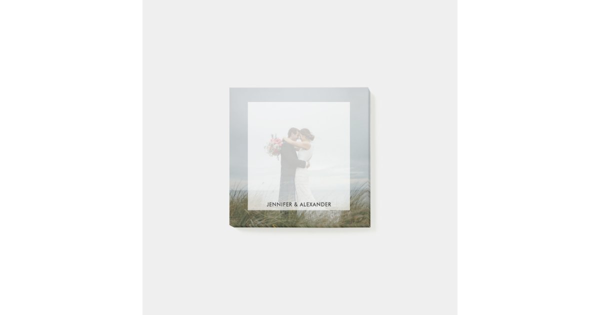 Create your own couple newlyweds wedding photo post-it notes | Zazzle