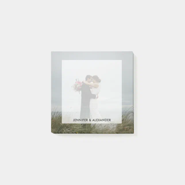 Create your own couple newlyweds wedding photo post-it notes | Zazzle