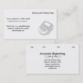 Create Your Own Court Reporter Business Cards | Zazzle