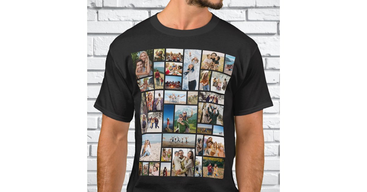 Create Your Own Custom 36 Photo Collage T-Shirt | Zazzle