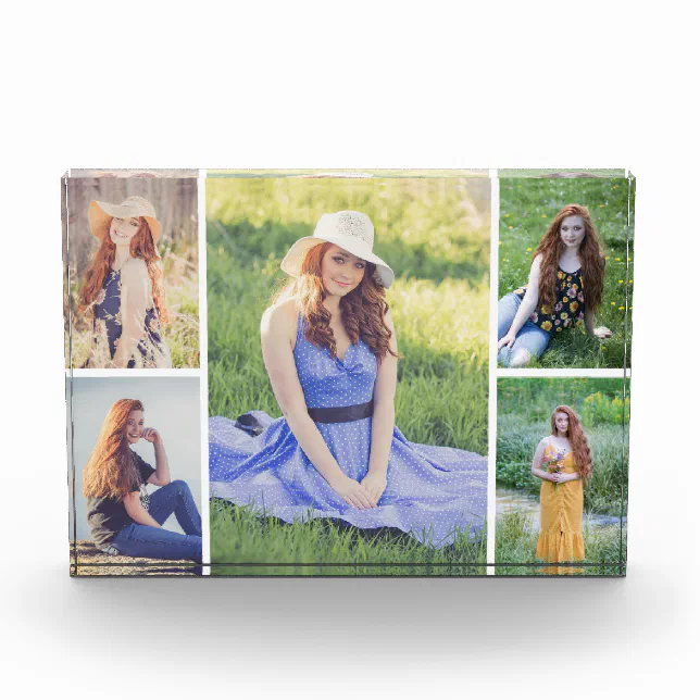 Create Your Own Custom 5 Photo Collage Photo Block | Zazzle