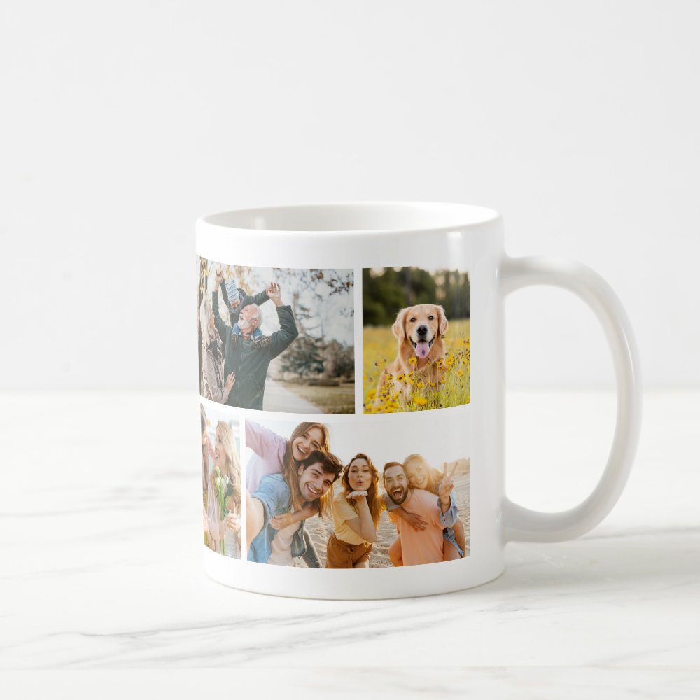 Create Your Own Custom 8 Photo Collage Coffee Mug