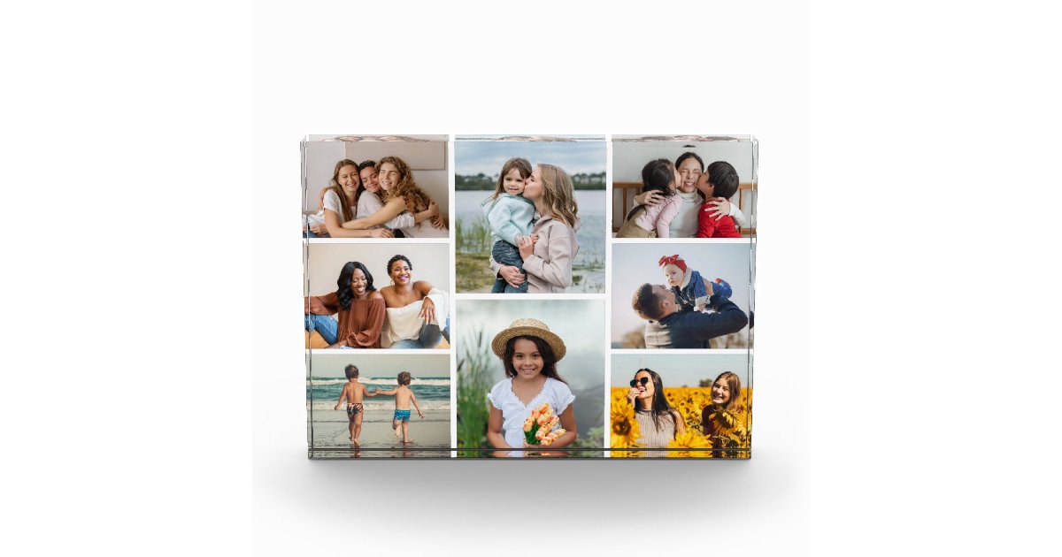 Create Your Own Custom 8 Photo Collage Photo Block | Zazzle