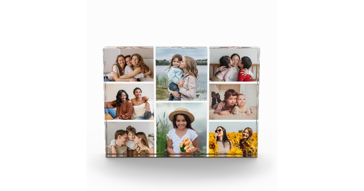Create Your Own Custom 8 Photo Collage Photo Block | Zazzle