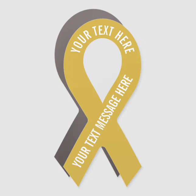 Create Your Own Custom Awareness Ribbon Gold Car Magnet | Zazzle