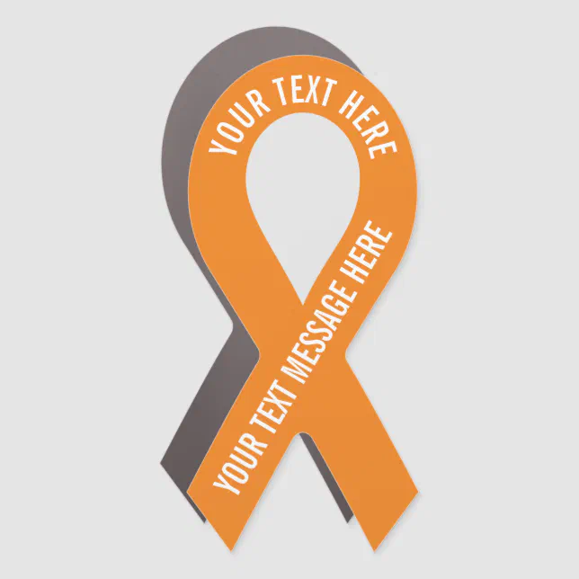 Create Your Own Custom Awareness Ribbon Orange Car Magnet | Zazzle