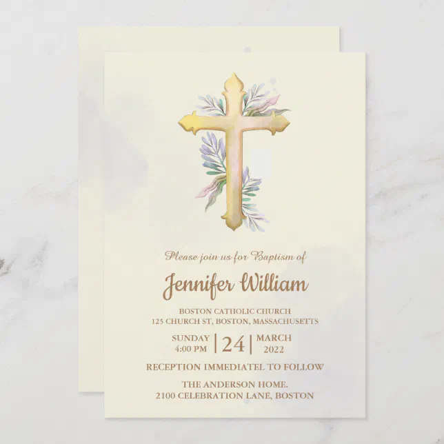 Create your own Custom Baptism Invitation | Zazzle
