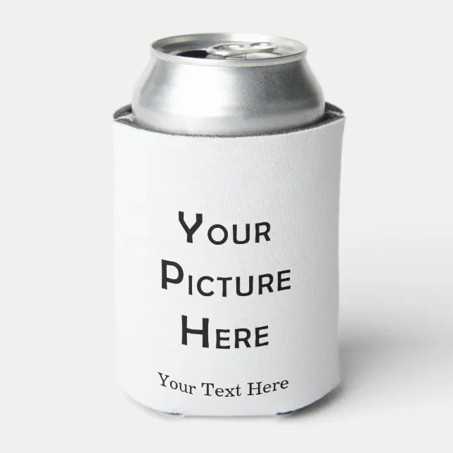 Create Your Own Custom Blank Template Photo Design Can Cooler | Zazzle