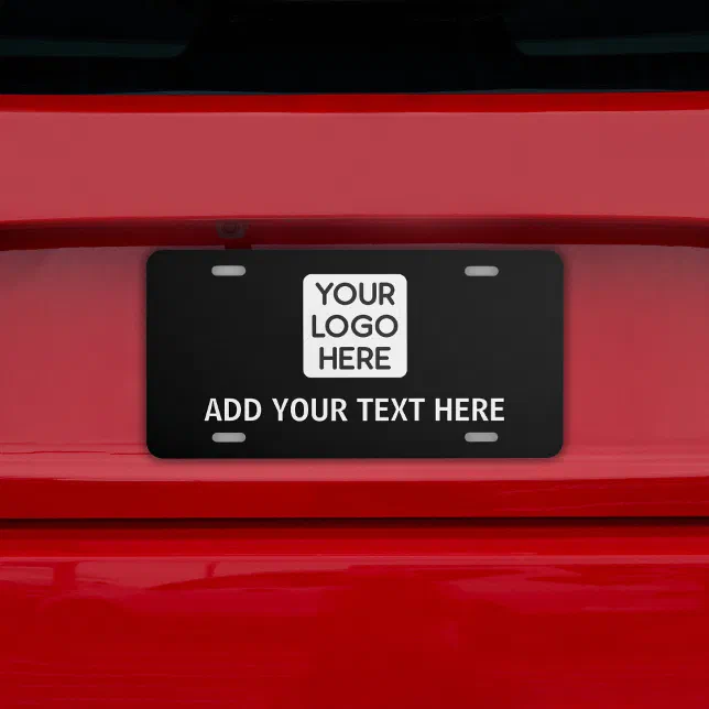 Create Your Own Custom Business Logo License Plate | Zazzle