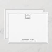 Create Your Own Custom Business Logo Professional Note Card | Zazzle