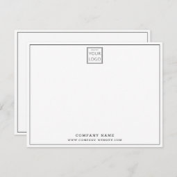 Create Your Own Custom Business Logo Professional Note Card | Zazzle