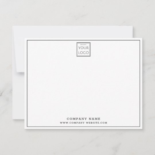 Create Your Own Custom Business Logo Professional Note Card | Zazzle.com