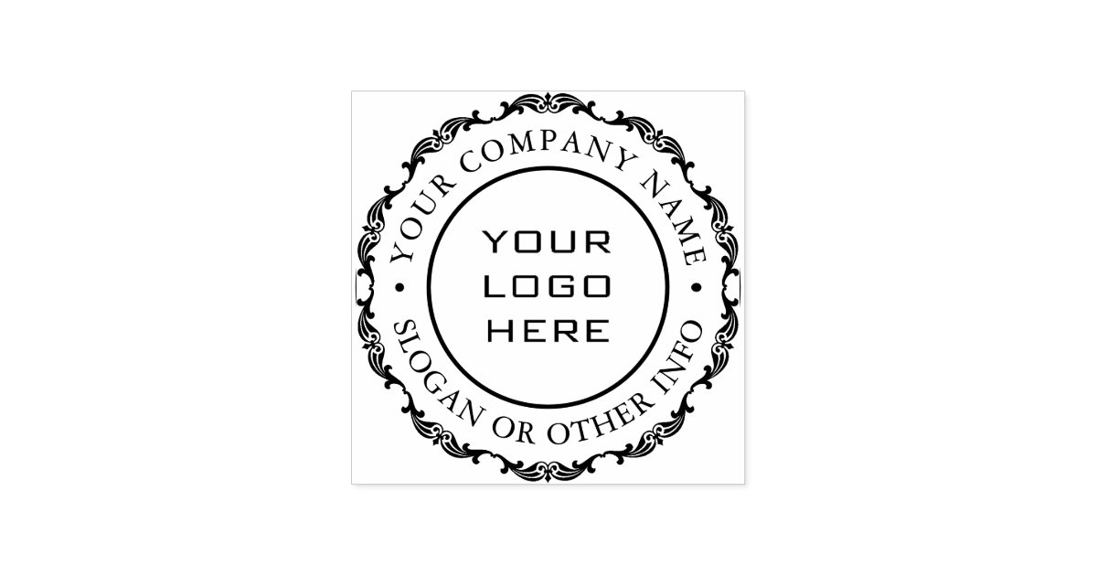 Create Your Own Custom Business Logo Rubber Stamp | Zazzle
