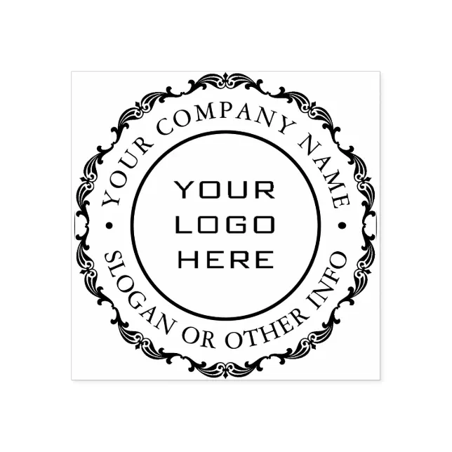 Create Your Own Custom Business Logo Rubber Stamp | Zazzle