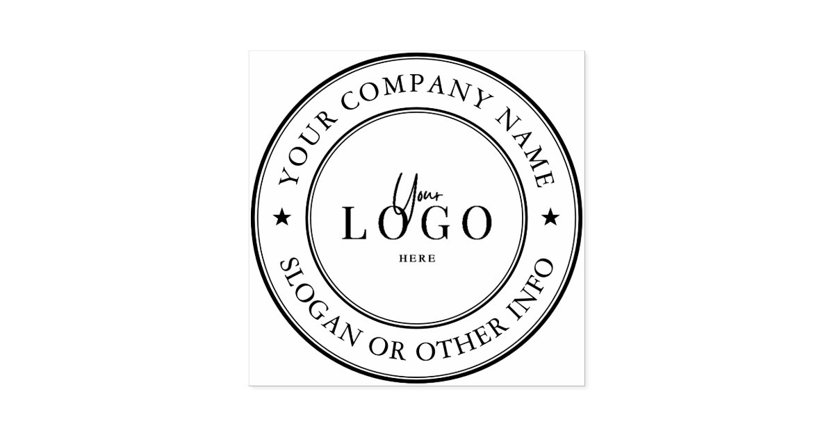 Create Your Own Custom Business Logo Rubber Stamp | Zazzle