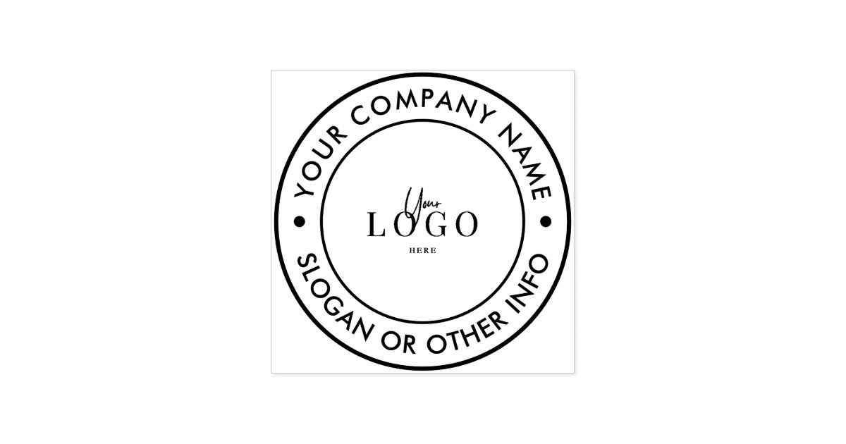 Create Your Own Custom Business Logo Rubber Stamp | Zazzle