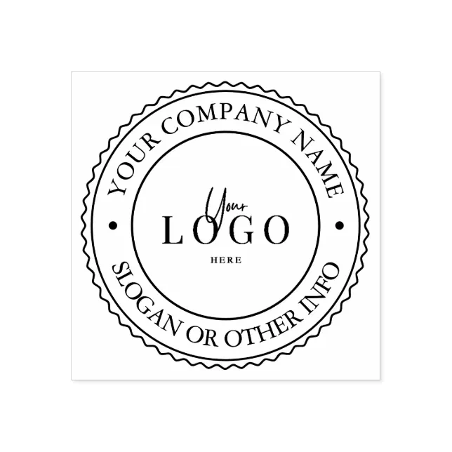 Create Your Own Custom Business Logo Rubber Stamp | Zazzle