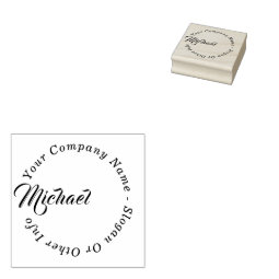 Create Your Own Custom Business name Rubber Stamp | Zazzle