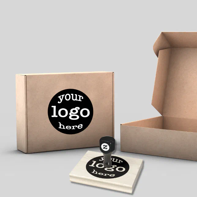 Create Your Own Custom Company Event Business Logo Rubber Stamp | Zazzle