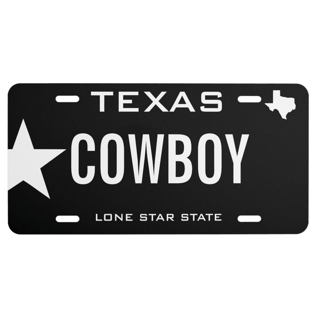 Create Your Own Custom Cowboy License Plate | Zazzle