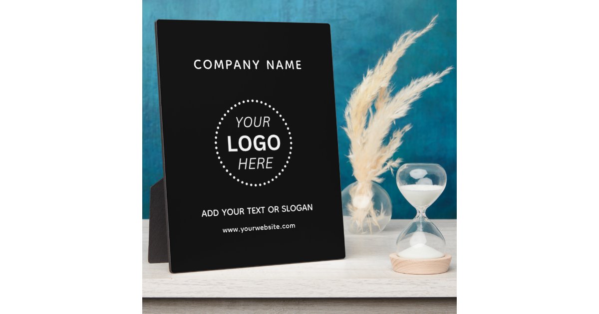 Create Your Own Custom Design Business Logo Text Plaque | Zazzle