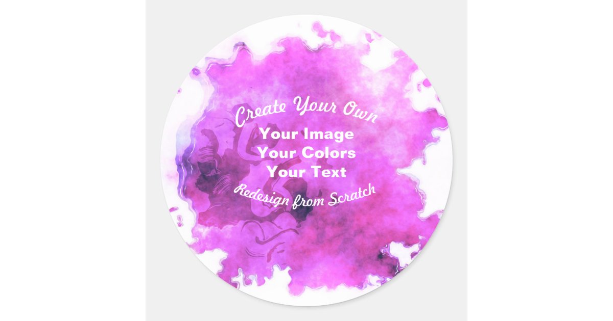 Create Your Own Custom Design Classic Round Sticker | Zazzle