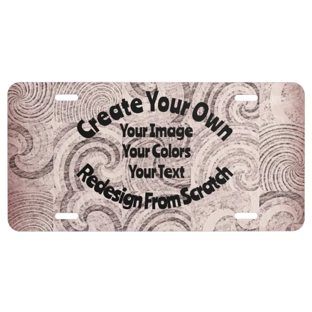 Create Your Own Custom Design License Plate | Zazzle