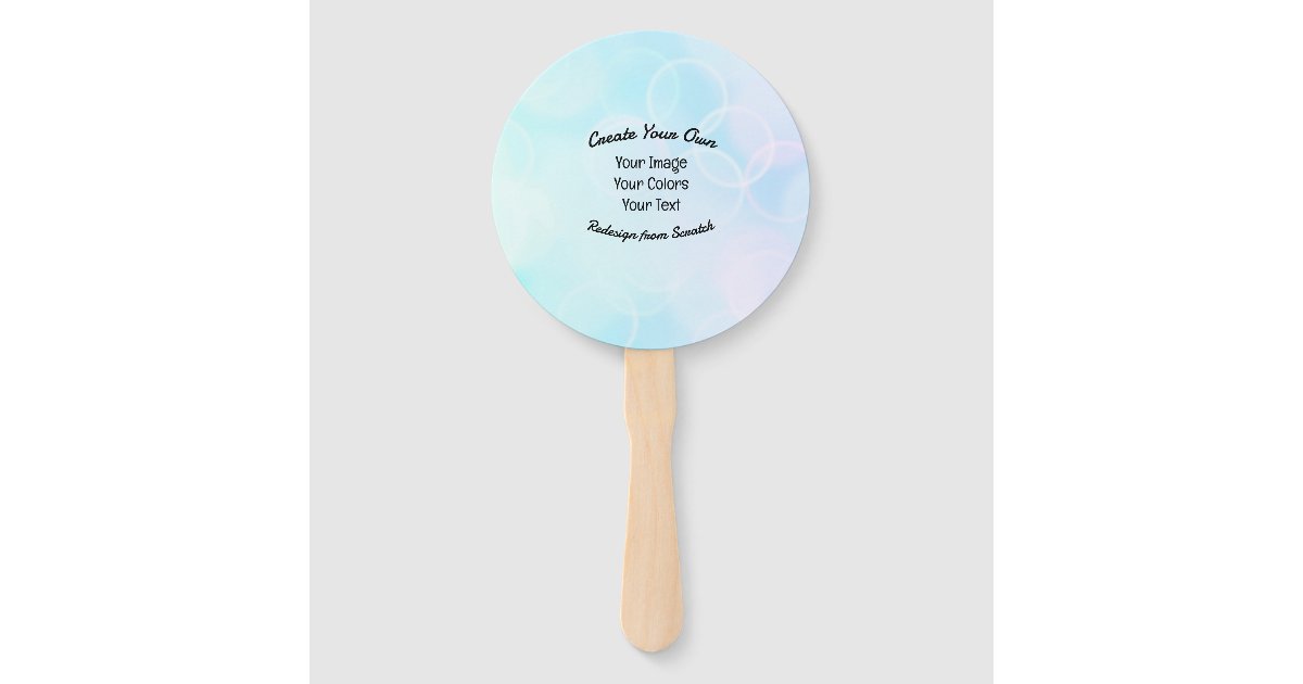Create Your Own Custom Design/Logo Hand Fan | Zazzle