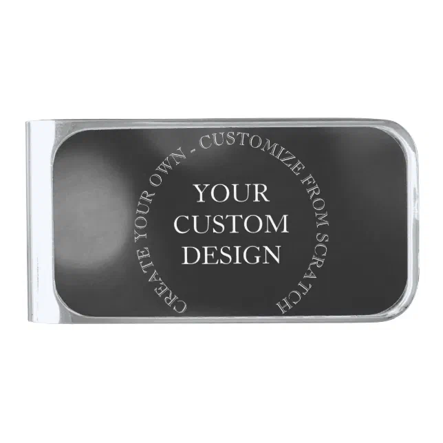 Create Your Own Custom Design/Logo Silver Finish Money Clip | Zazzle
