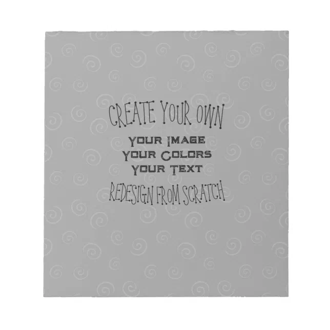 Create Your Own Custom Design Notepad | Zazzle