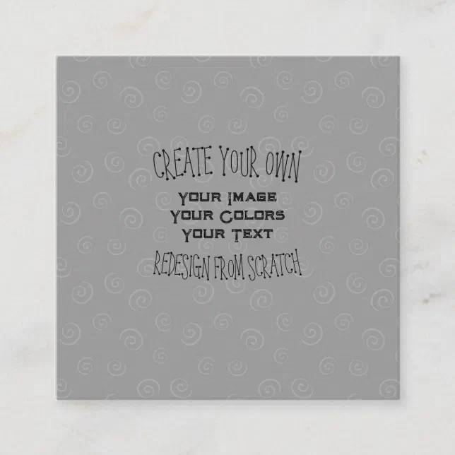 Create Your Own Custom Design Square Business Card | Zazzle