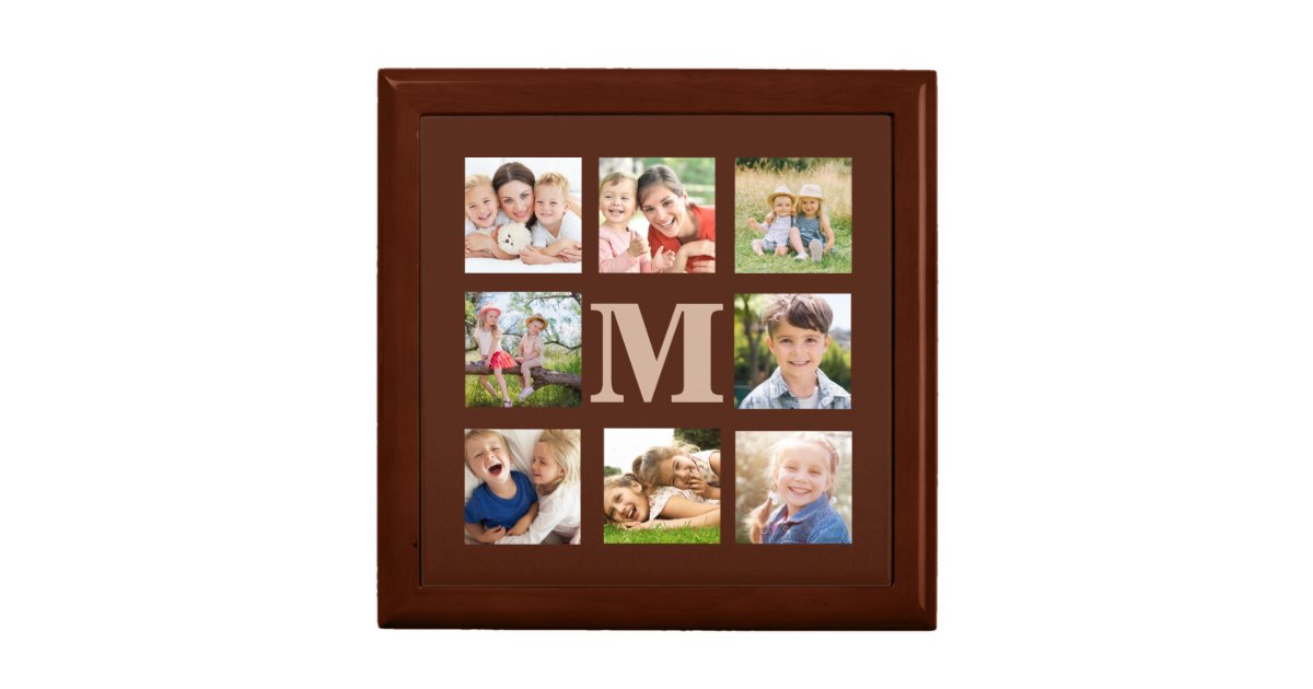 Create your Own Custom Family 8 Photo Collage Gift Box | Zazzle