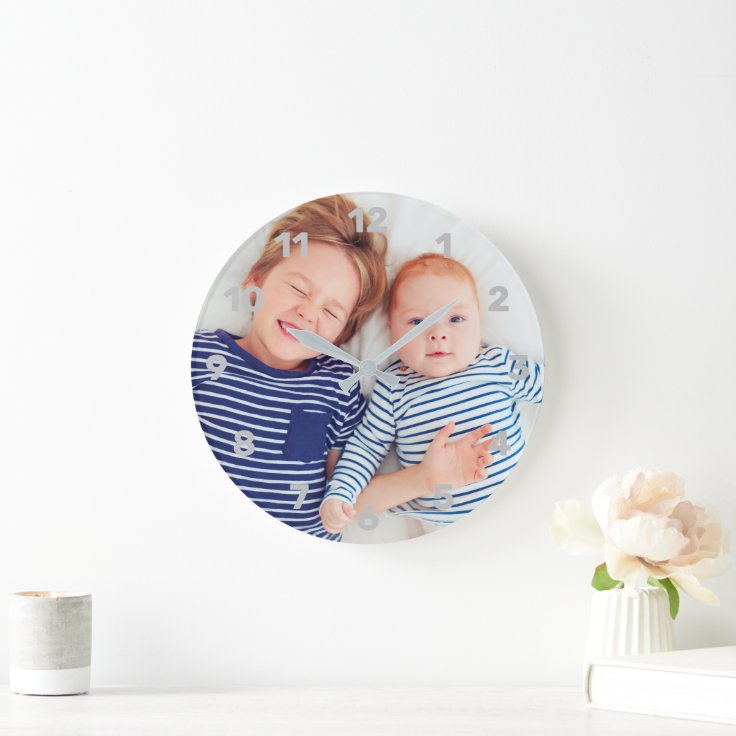 Create Your Own Custom Family Photo Clock | Zazzle