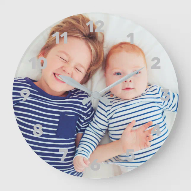 Create Your Own Custom Family Photo Clock | Zazzle